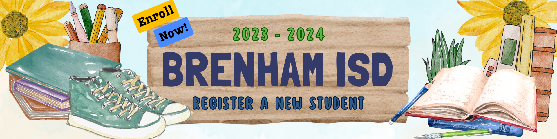 Enrollment registration new student existing student school supply list